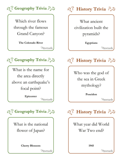 200 Best Trivia Questions (Plus! Free Printable Trivia Game PDF)