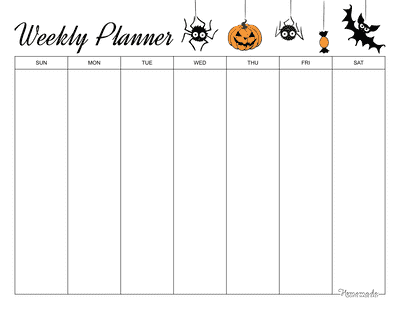 Free Printable Weekly Calendar Template