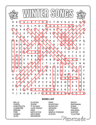 18 Best Free Printable Winter Word Search Puzzles for Kids