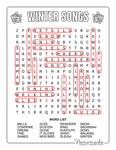 18 Best Free Printable Winter Word Search Puzzles for Kids
